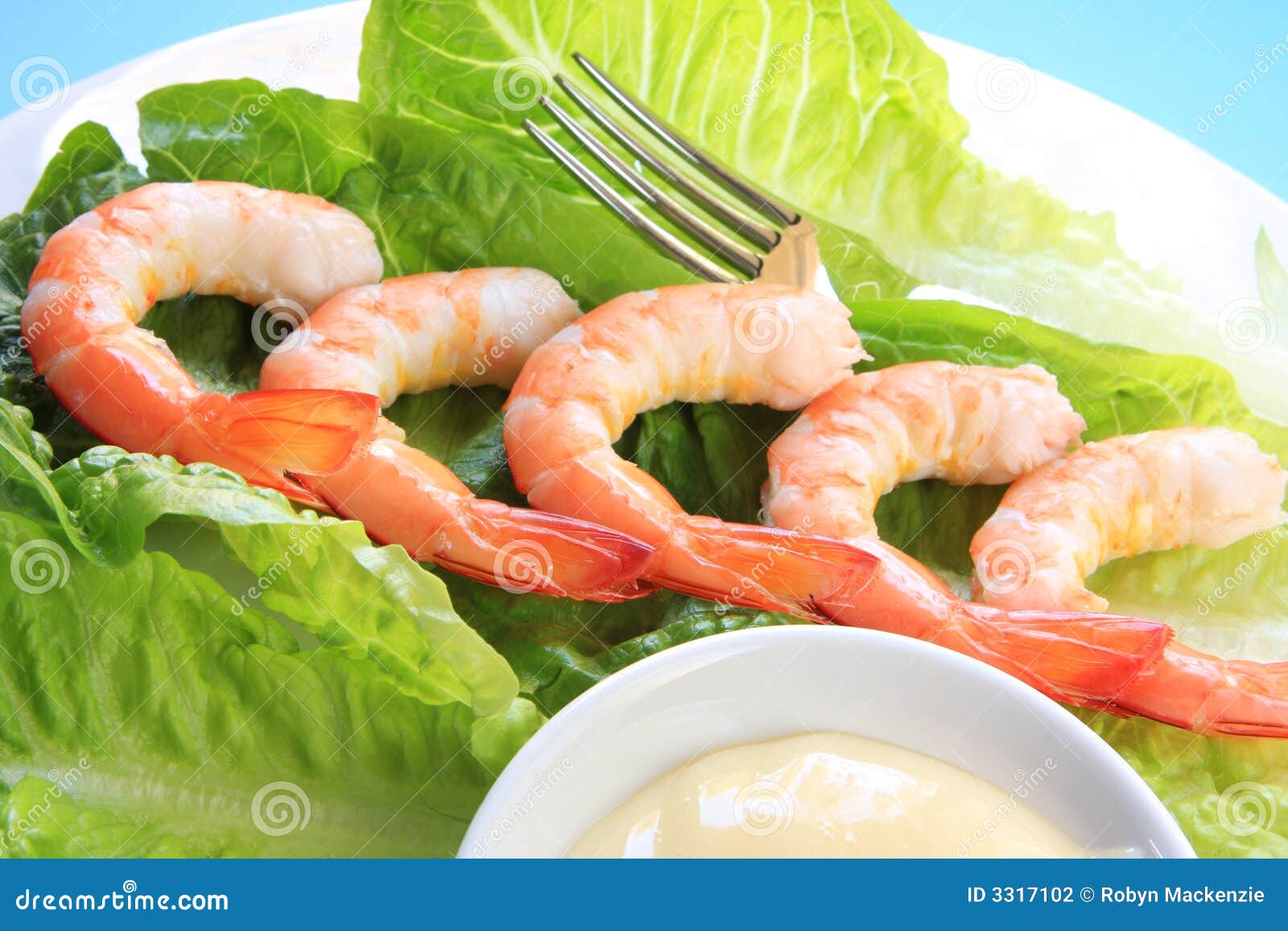 Prawns with Mayonnaise stock photo. Image of meal, food - 3317102