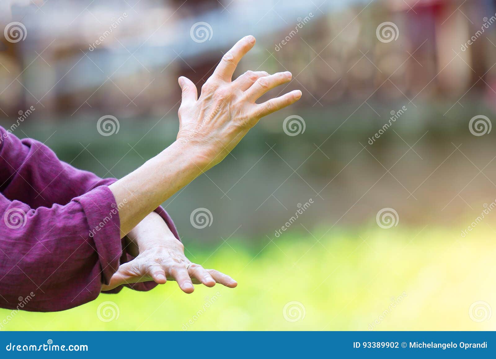 Praxis Von Tai Chi Chuan in Im Freien Stockfoto - Bild von kampf ...