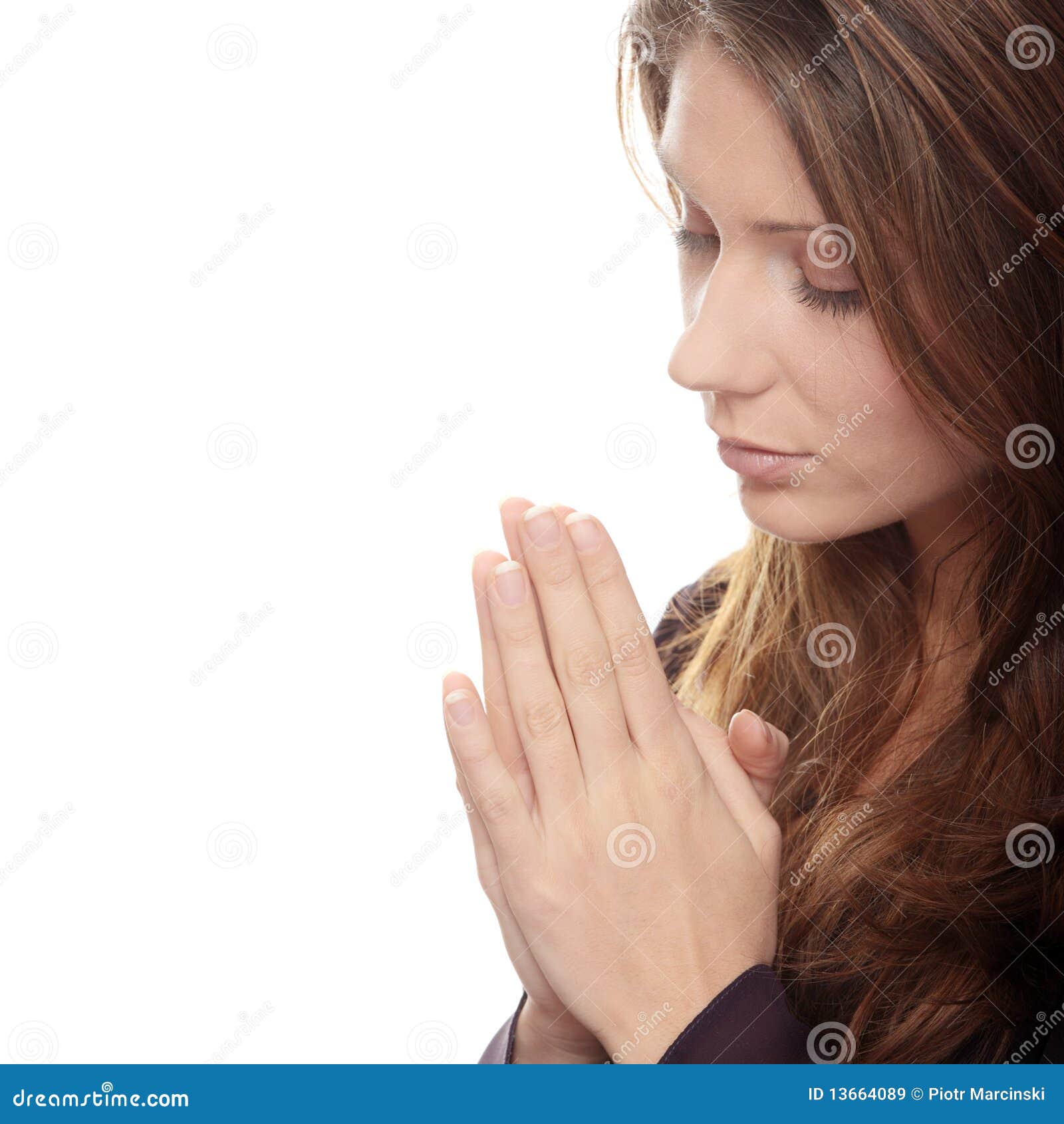 Pray stock image. Image of hope, isolated, girl, christian - 13664089