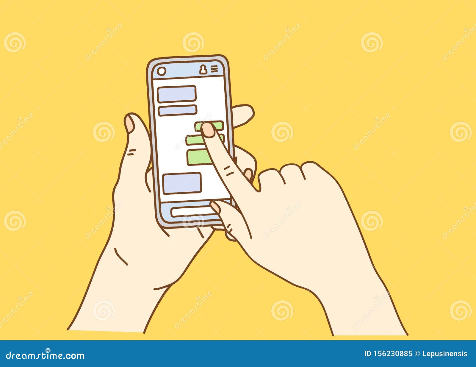 Woman Sending Text Message And Sms With Smartphone. Finger Typing With ...