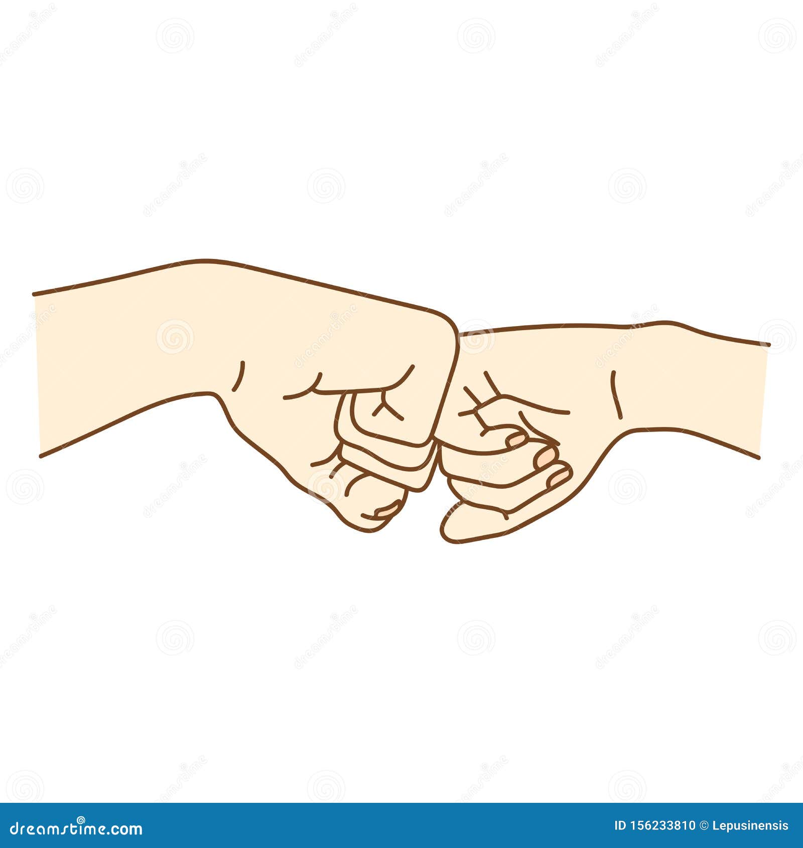 People Bumping Their Fists Together Stock Vector - Illustration of ...