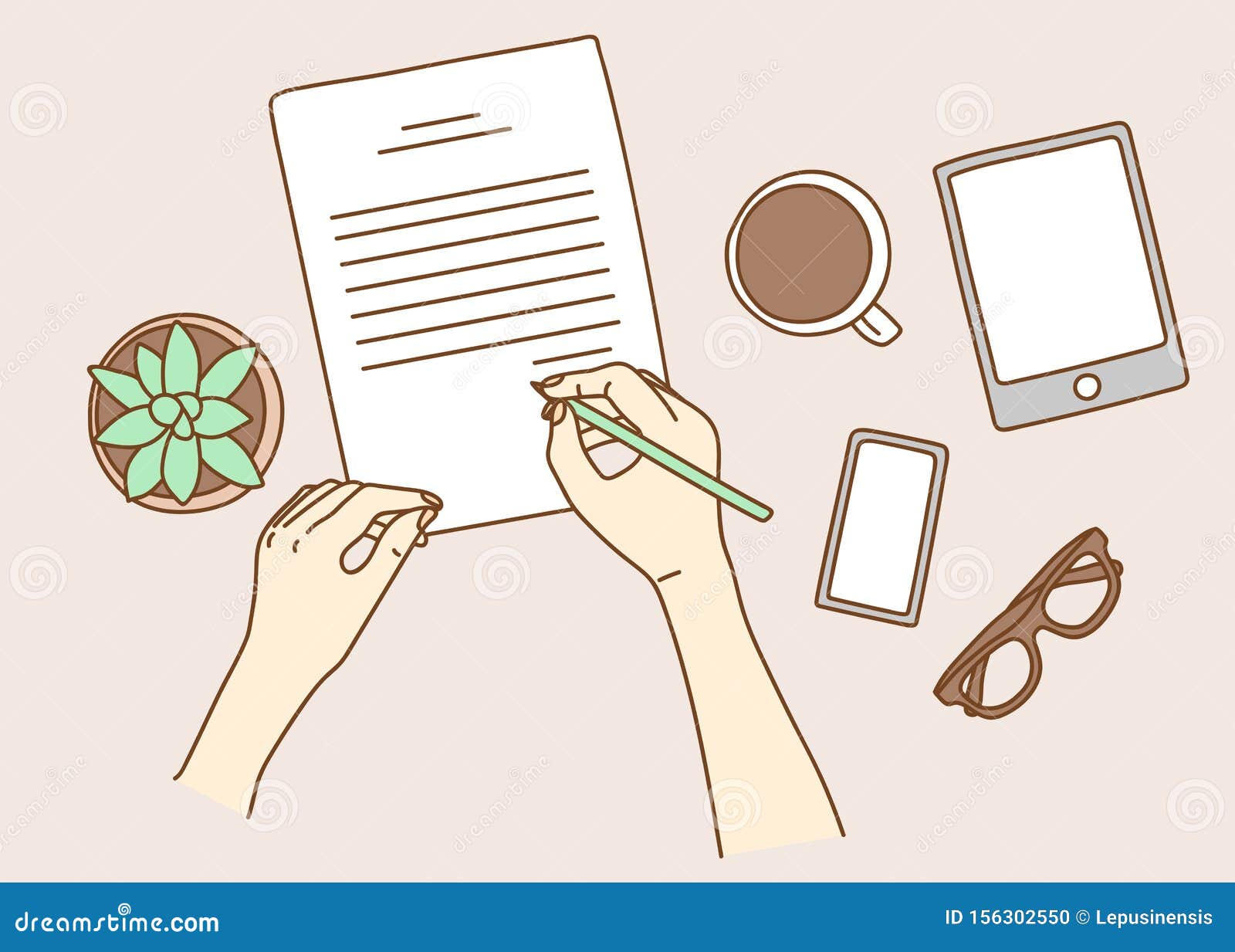 Hands Put Signature On Document. Document Work Agreement Officially ...