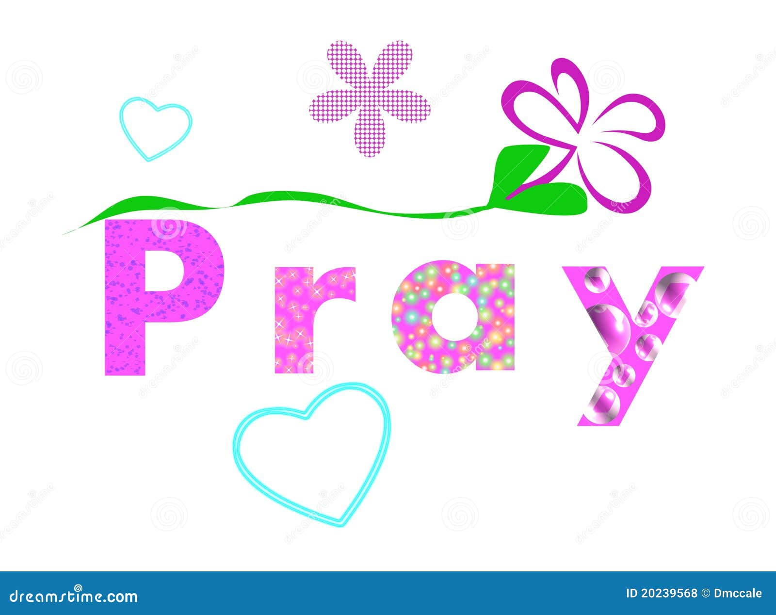 Pray stock illustration. Illustration of letters, flower - 20239568