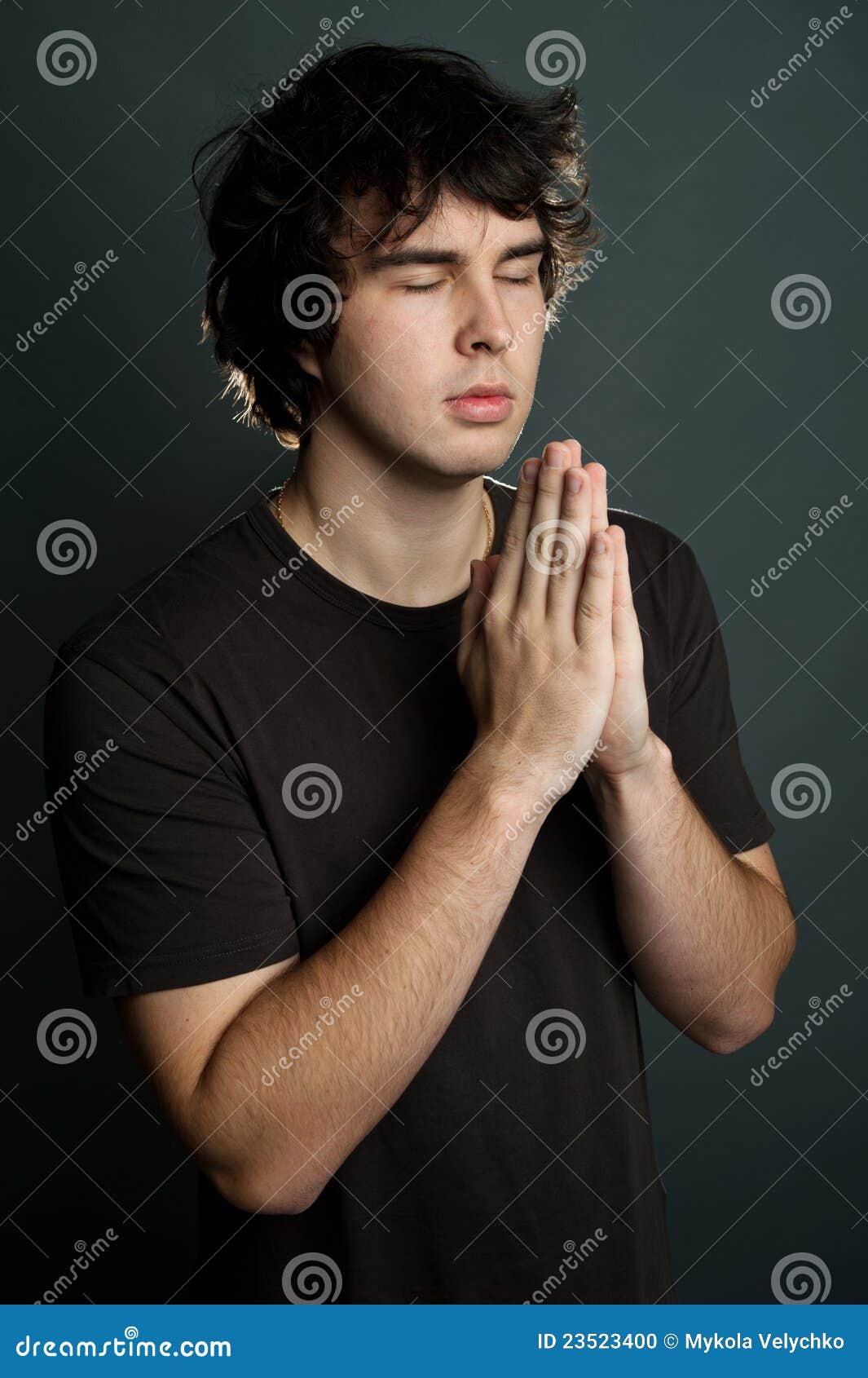 Pray stock photo. Image of depression, face, peace, solitude - 23523400