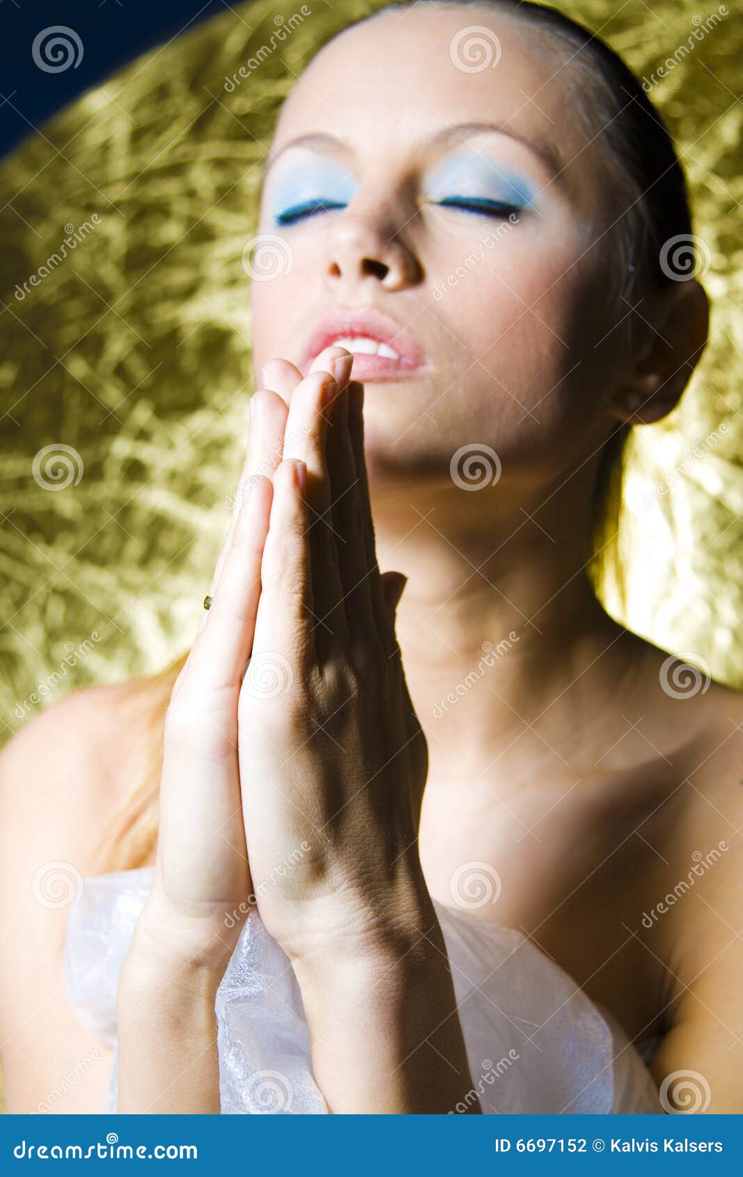 Pray stock photo. Image of model, female, invoke, beauty - 6697152