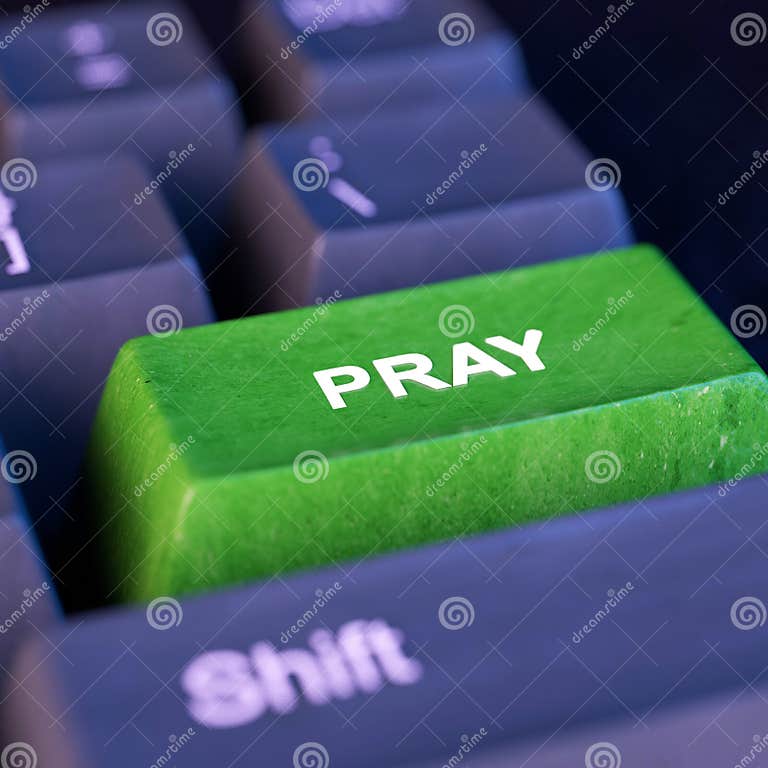 Pray Button on the Keyboard Stock Image - Image of stroke, religion ...