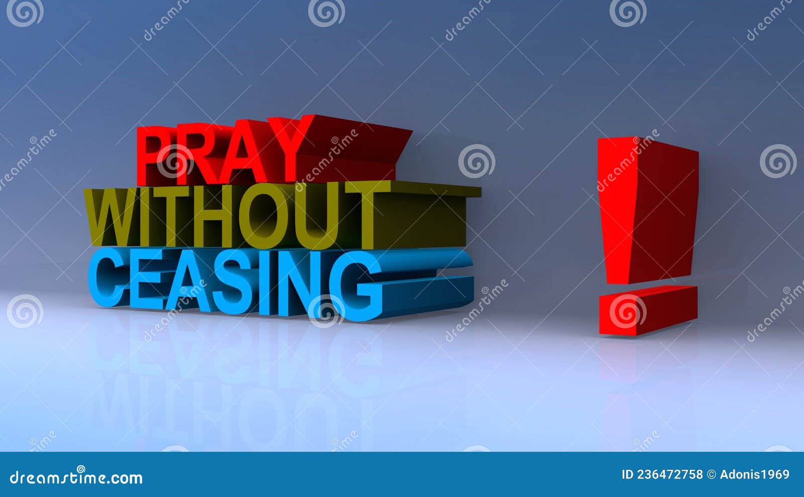 Pray without Ceasing on Blue Stock Illustration - Illustration of ...