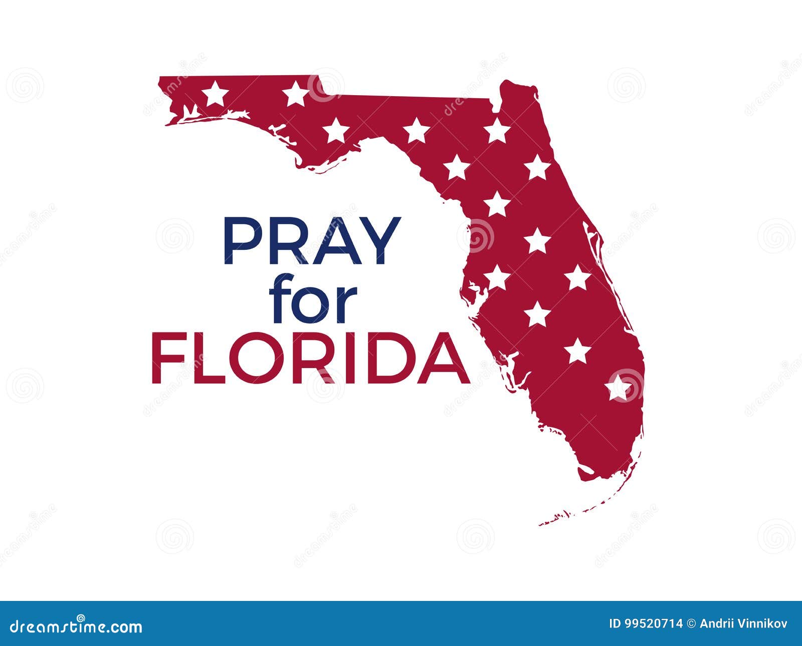 Pray for Florida. Hurricane Irma, Natural Disaster Stock Vector ...