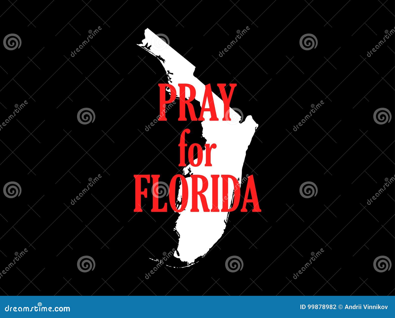 Pray for Florida. Hurricane Irma, Natural Disaster Stock Vector ...