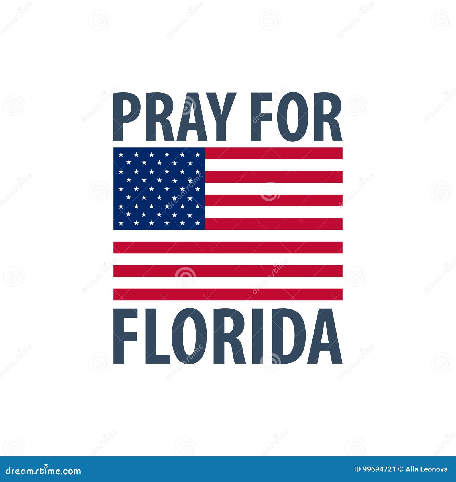 Pray For Florida. Hurricane Irma, Natural Disaster. Vector ...