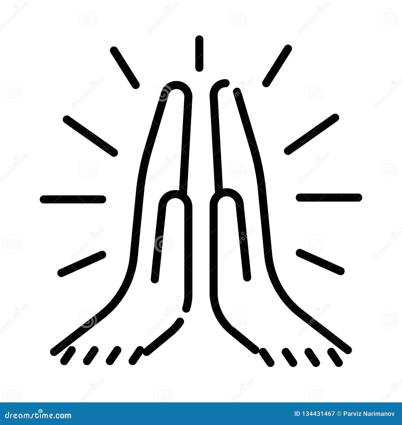 Pray icon stock illustration. Illustration of priest - 134431467