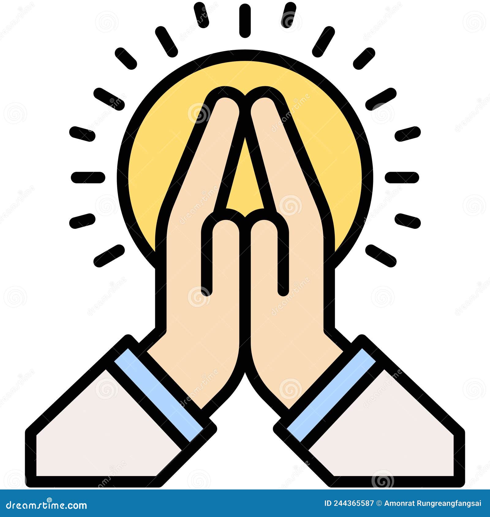Pray Icon, Holy Week Related Vector Illustration Stock Vector ...