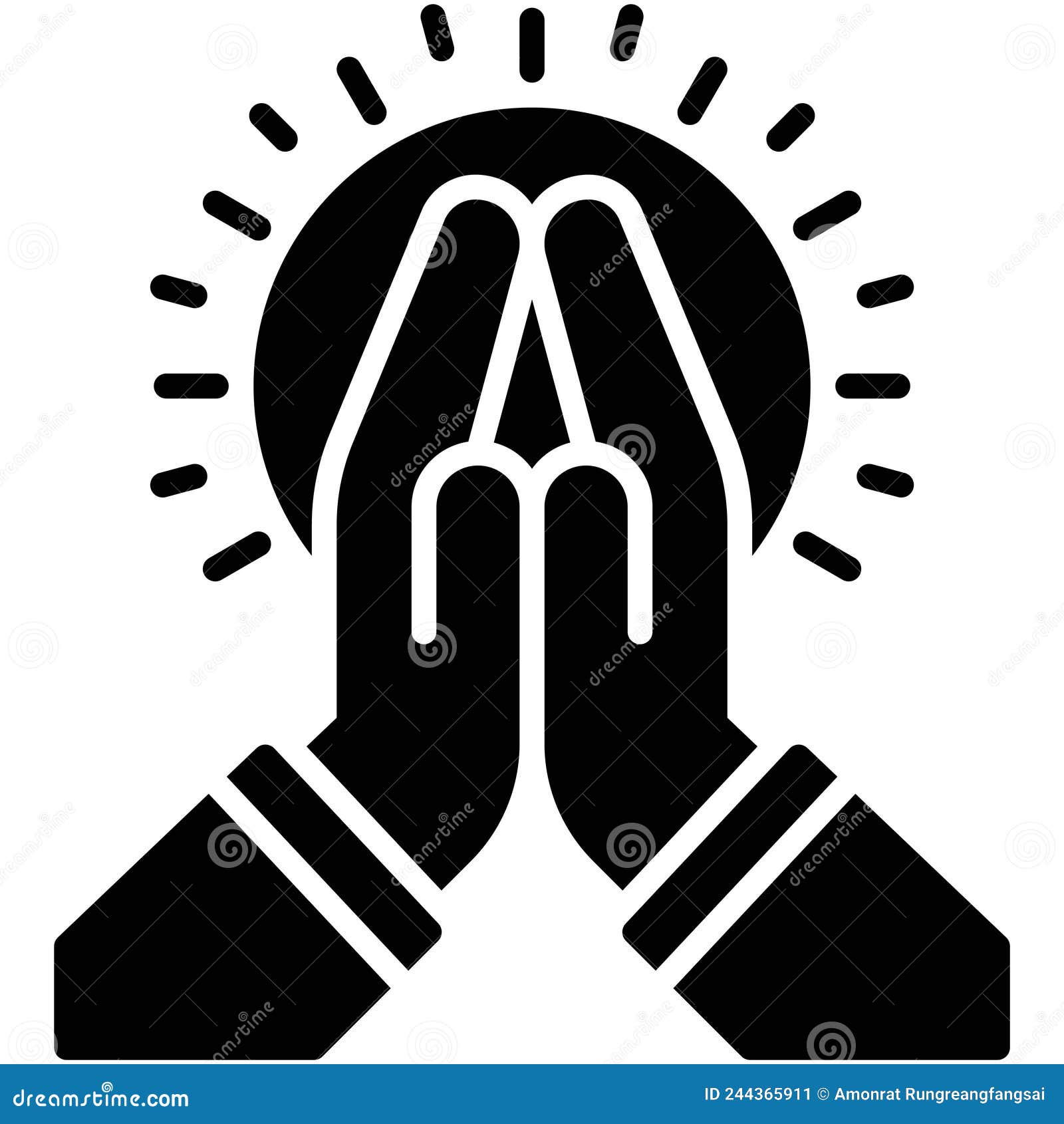 Pray Icon, Holy Week Related Vector Illustration Stock Vector ...