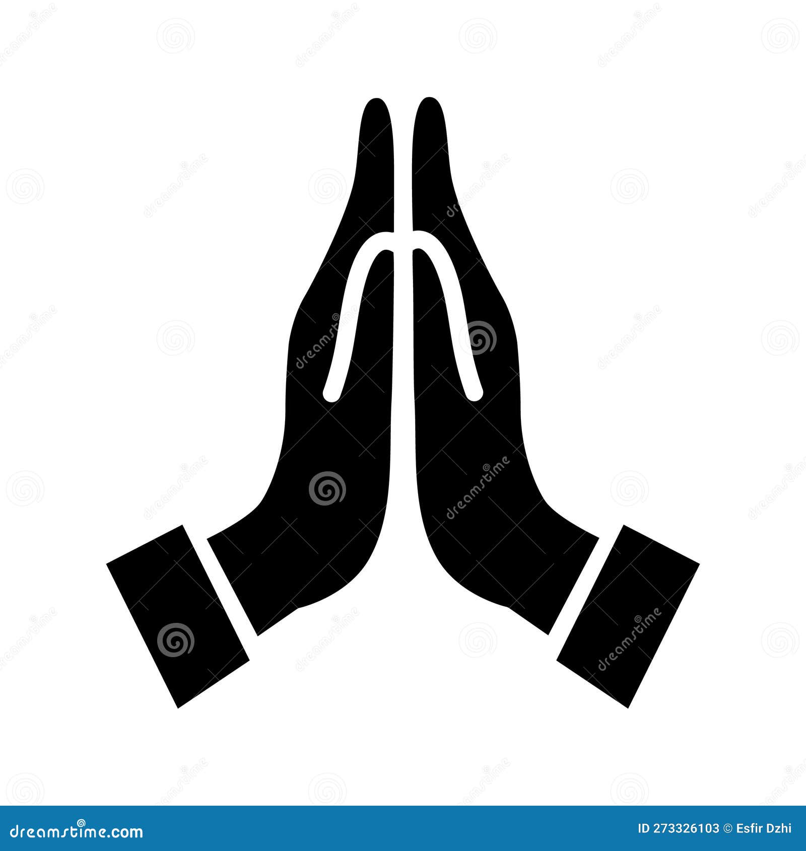 Pray Icon Vector Hands Folded in Prayer Icon Hands Folded in Prayer ...