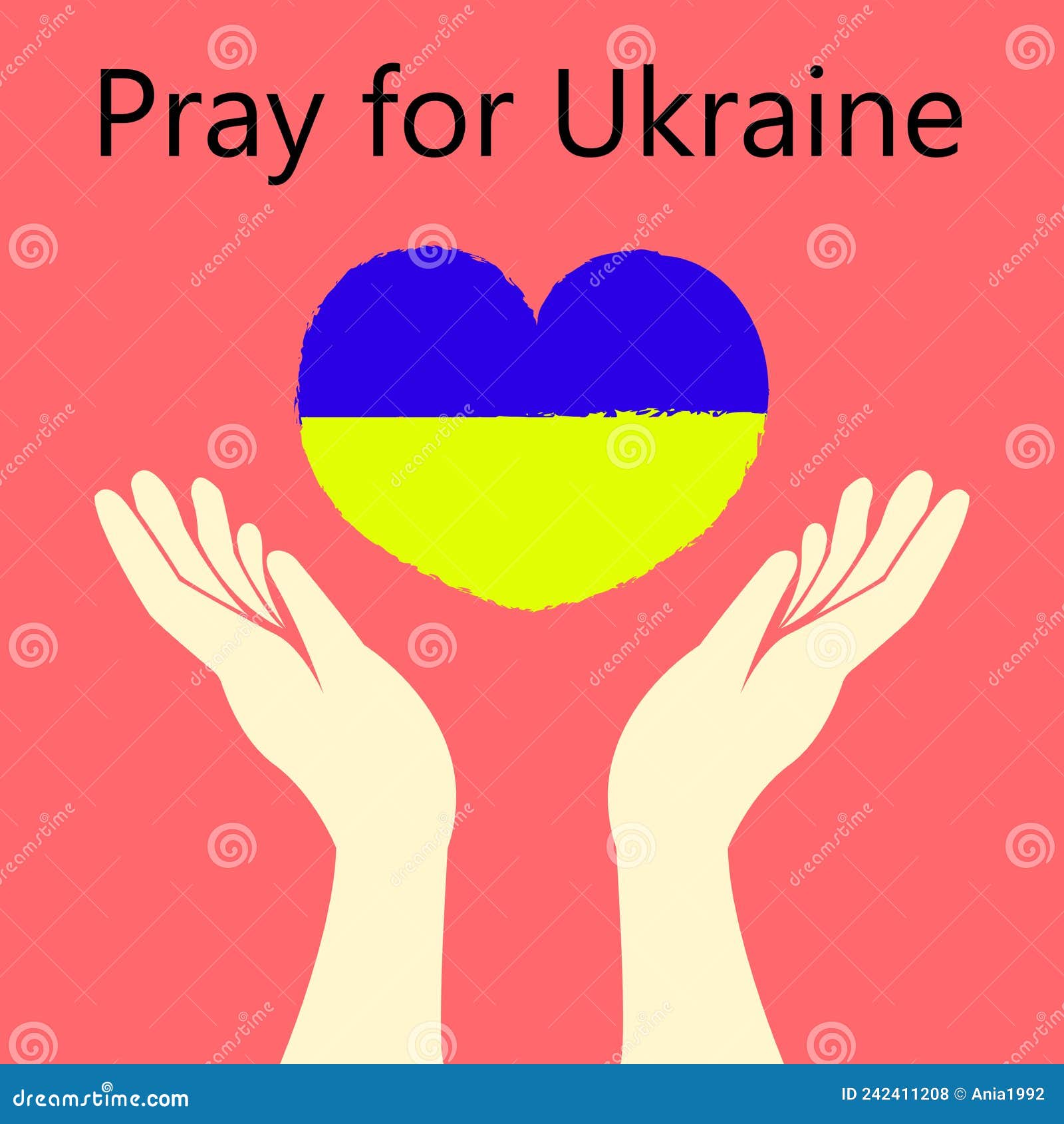 Pray for Peace in Ukraine. the Concept of Prayer, Mourning, Humanity ...