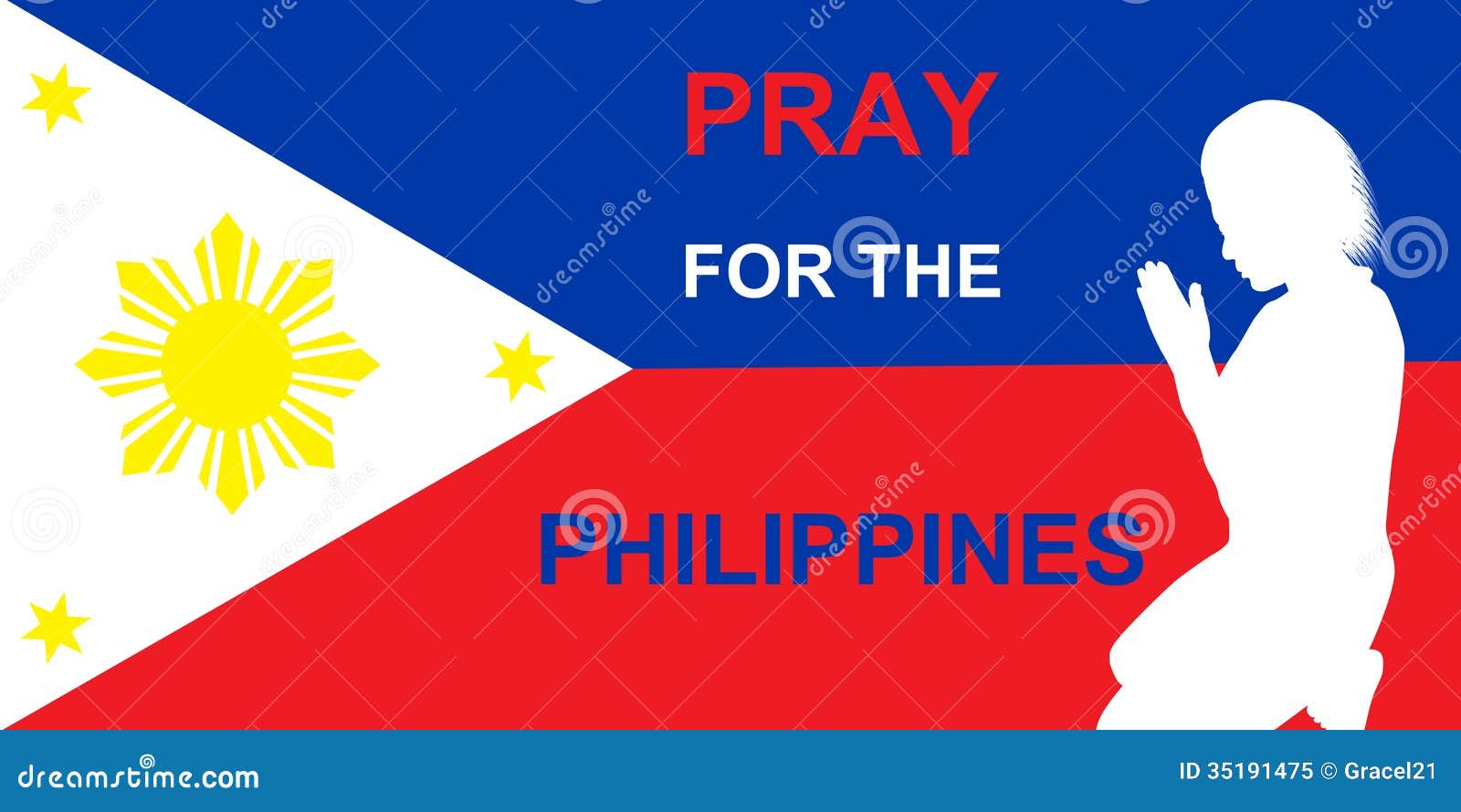 Pray For The Philippines Royalty Free Stock Photo - Image: 35191475