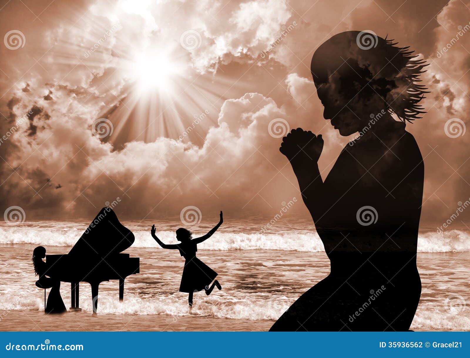 Pray and Praise stock photo. Image of christian, joyful - 35936562