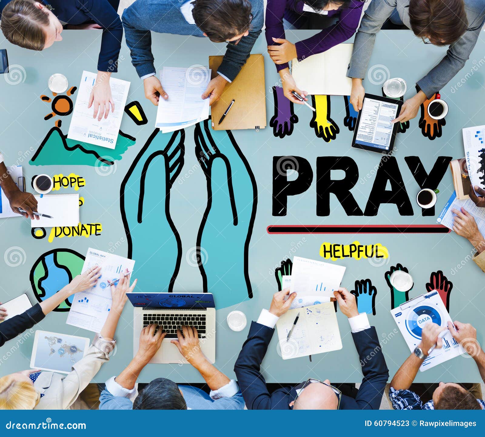 Pray Praying Hope Help Spirituality Religion Concept Stock Image ...