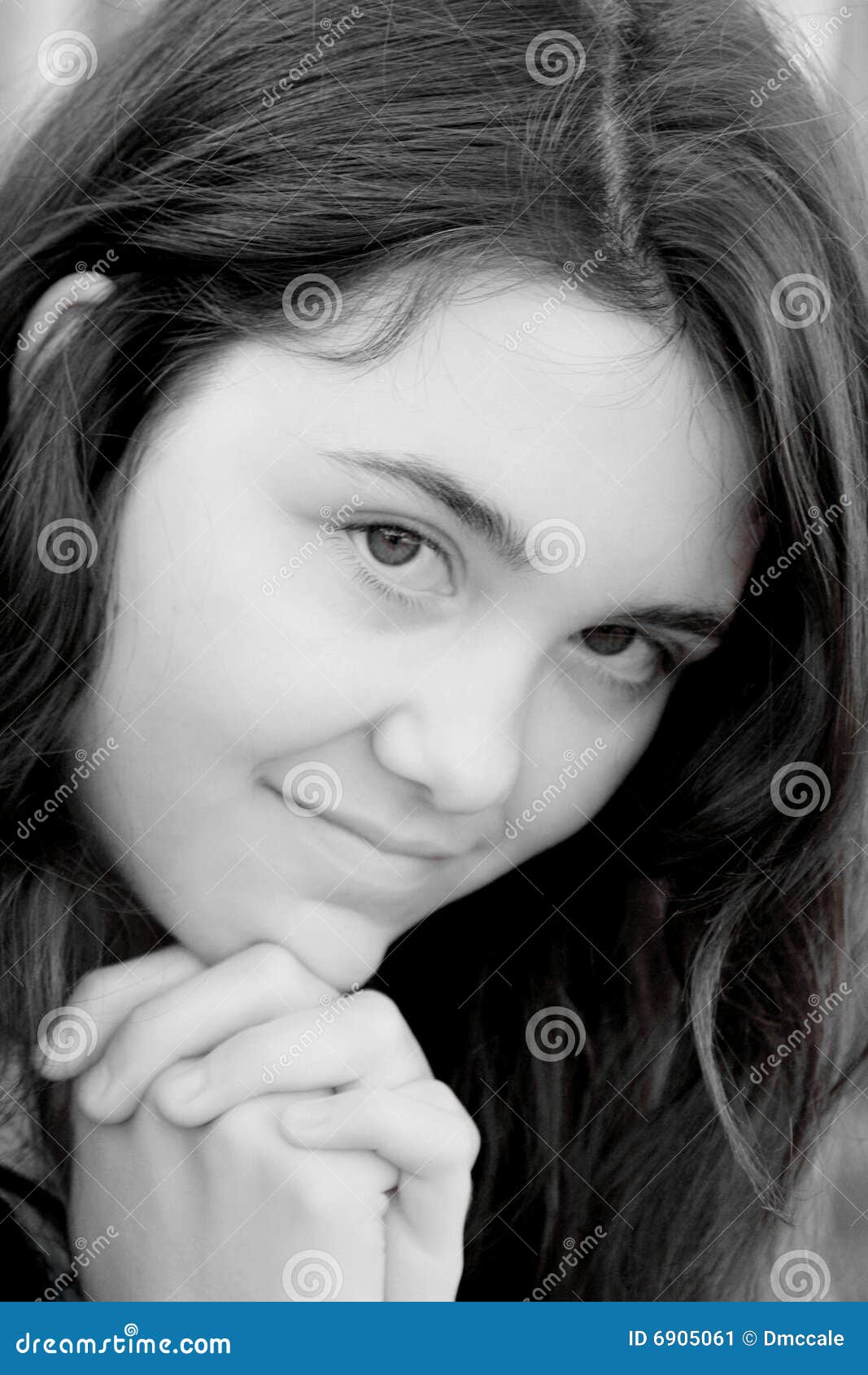 Pray and smile stock image. Image of christianity, hands - 6905061