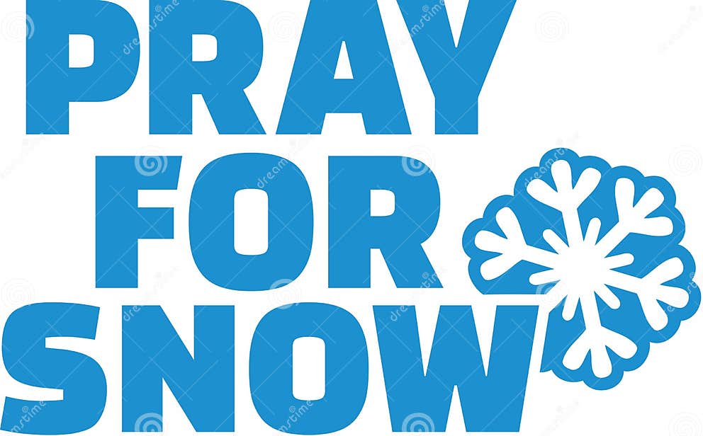 Pray for Snow with Snowflake Stock Vector - Illustration of symbol ...