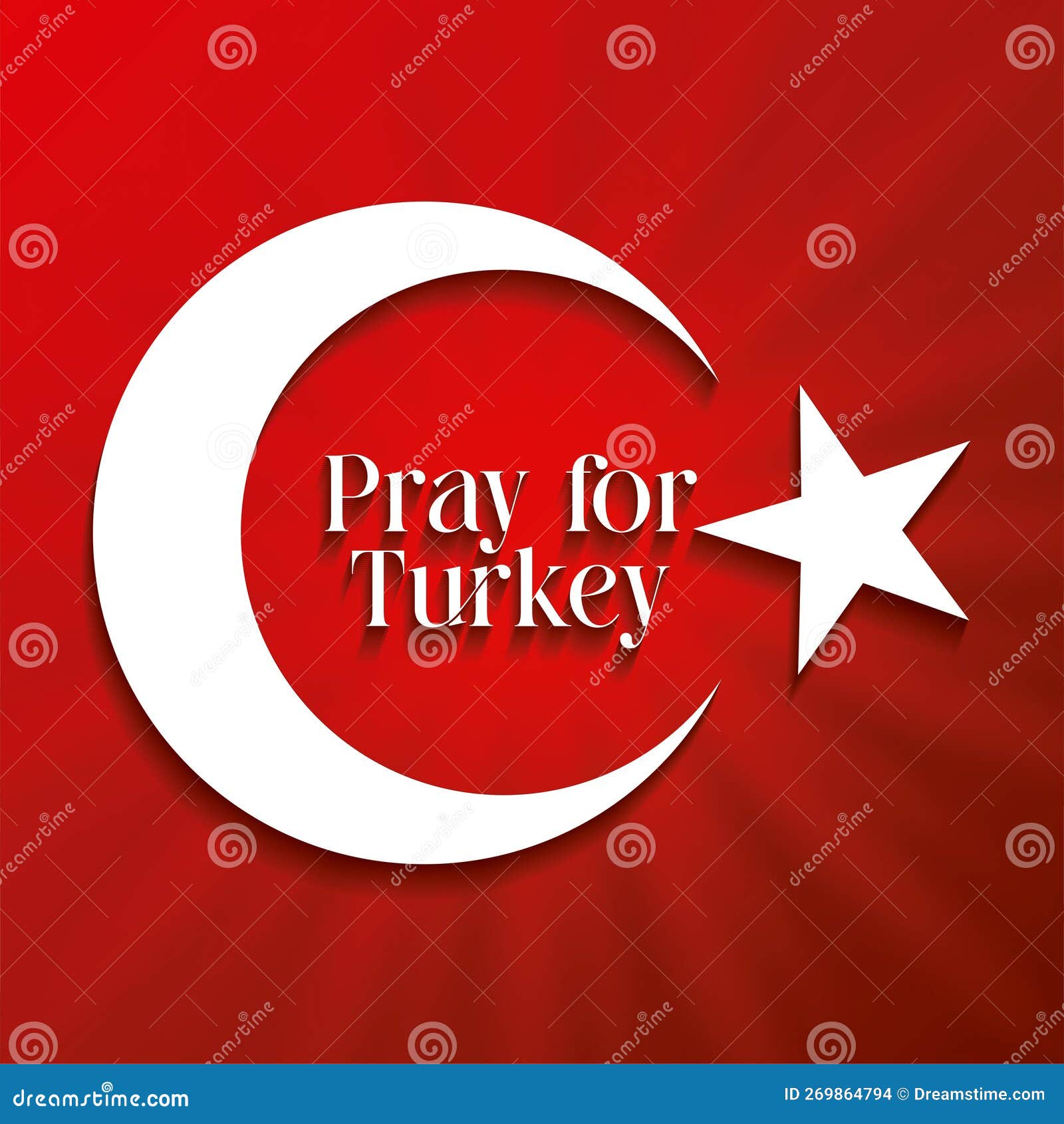 Pray for turkey flag stock vector. Illustration of damage - 269864794
