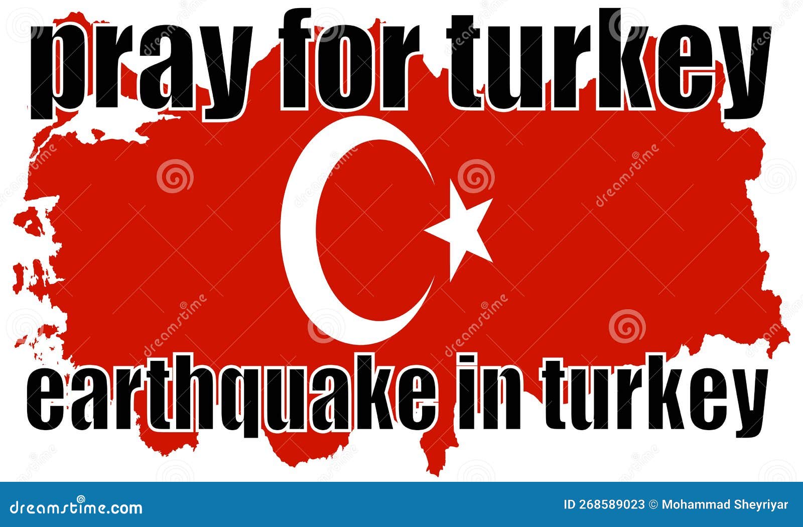 Pray for Turkey Vector Illustration Stock Illustration - Illustration ...