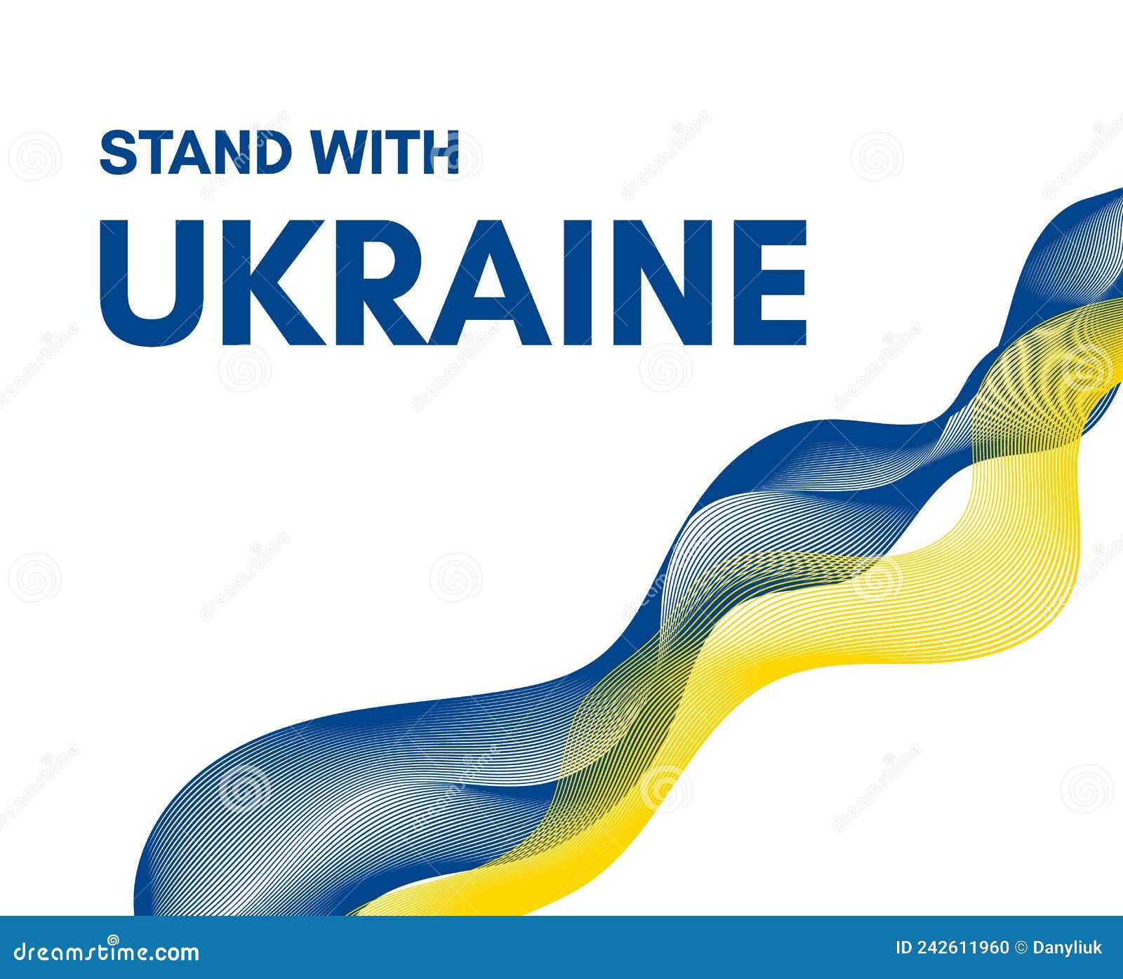 Pray for Ukraine. Support Ukraine Stock Vector - Illustration of ...