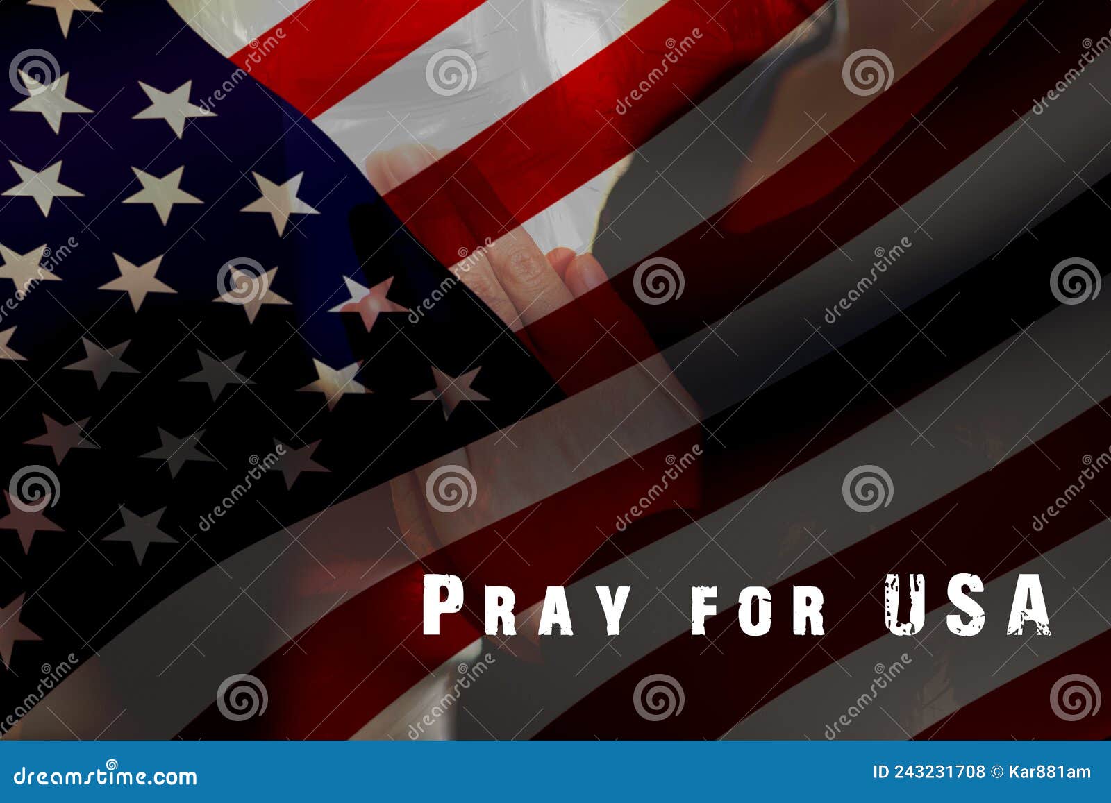 Pray for USA, Flag America stock photo. Image of sign - 243231708