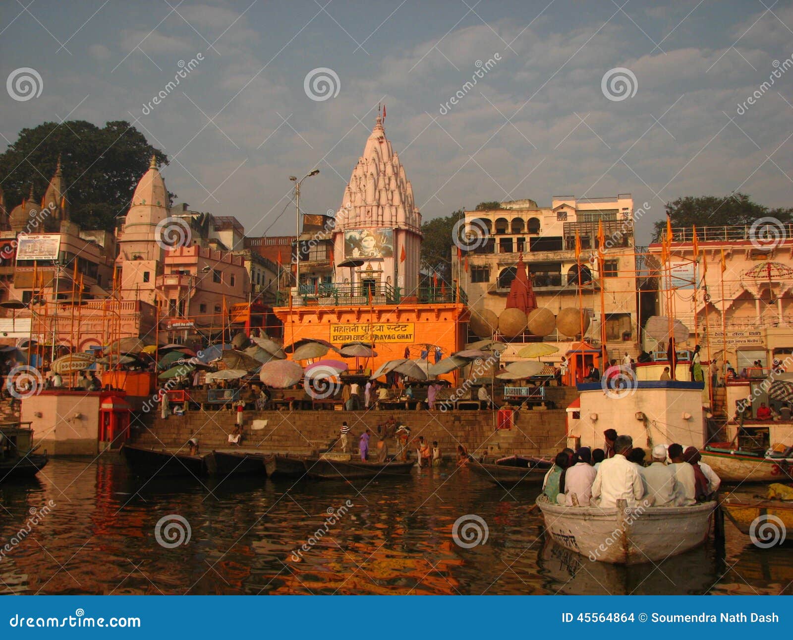 Prayag Ghat in Benaras India Stock Photo - Image of traveling, travel ...