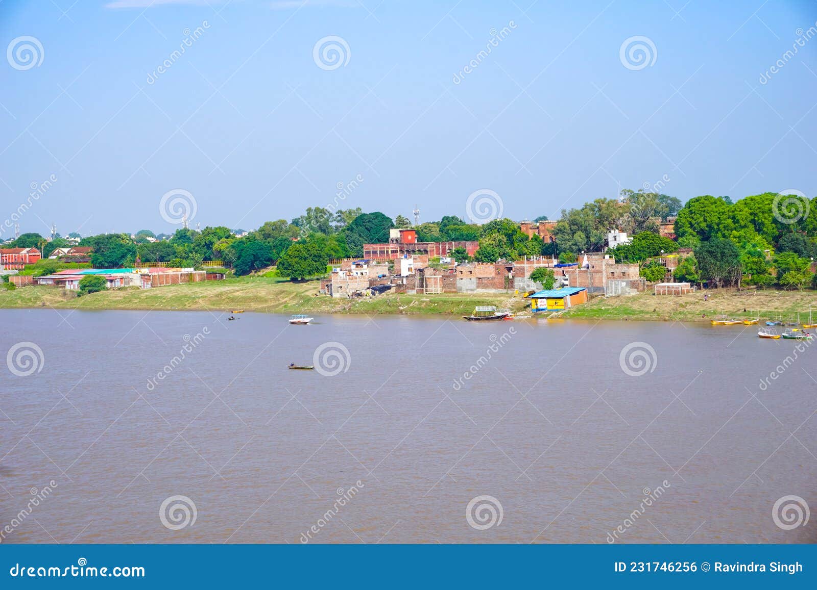 Prayagraj river sangam stock photo. Image of boating - 231746256