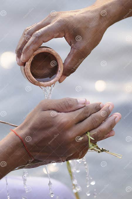 Prayer stock photo. Image of holy, hindu, banaras, ghat - 12270574