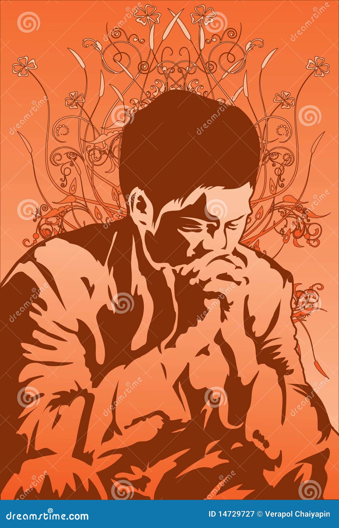 The Prayer stock illustration. Illustration of harmony - 14729727