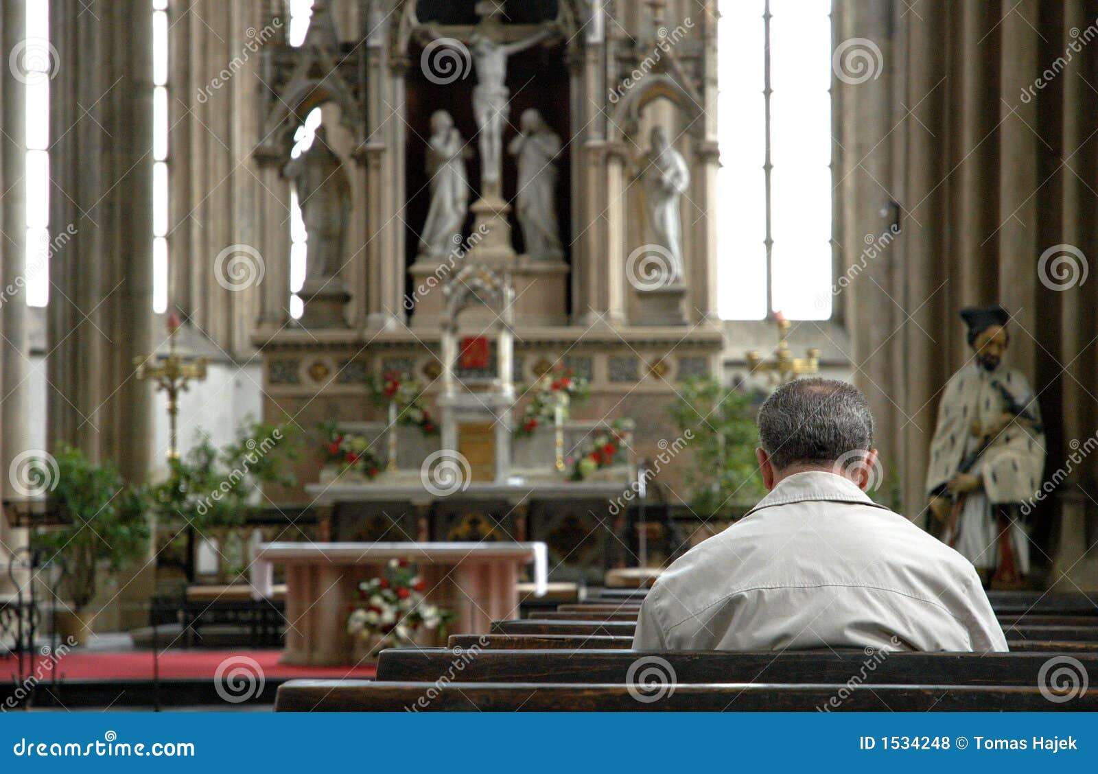 Prayer stock photo. Image of prayer, catholic, altar, sitting - 1534248