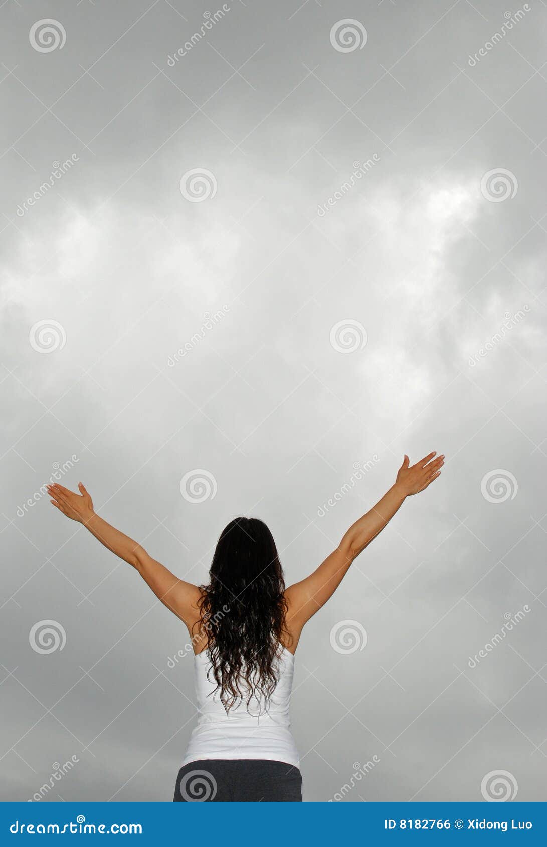 Prayer stock photo. Image of worship, outside, young, open - 8182766