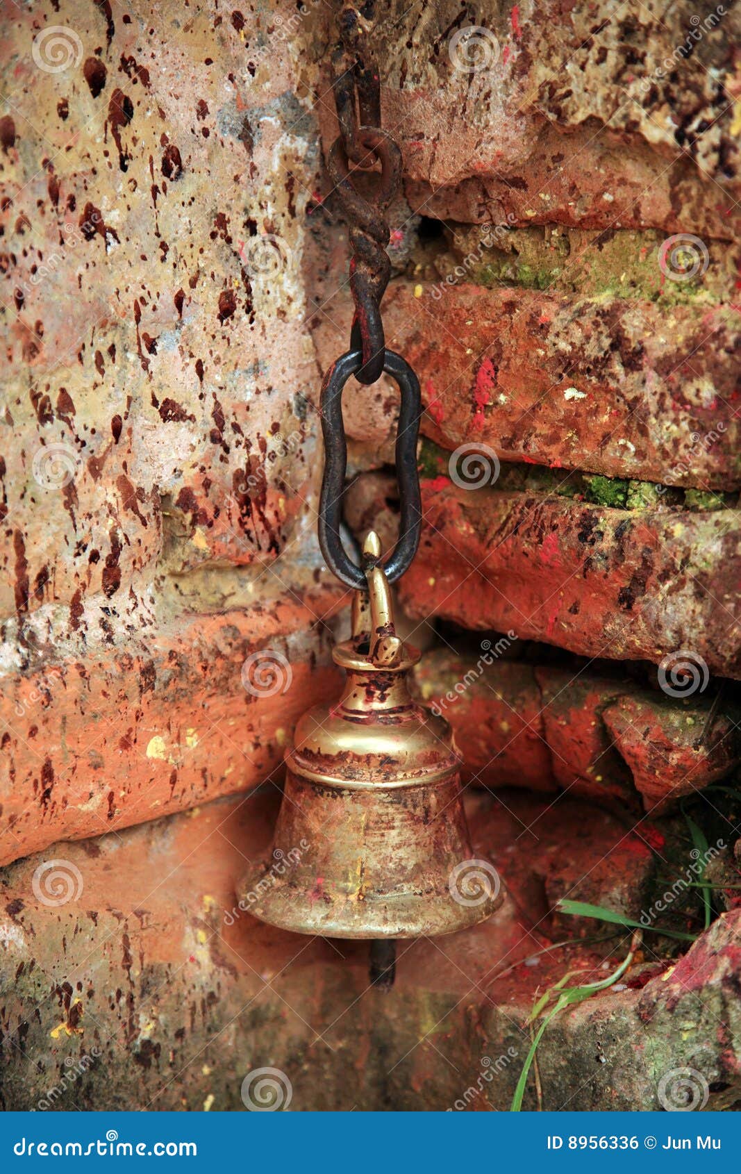 Prayer bell stock photo. Image of artifact, vibrant, temple - 8956336