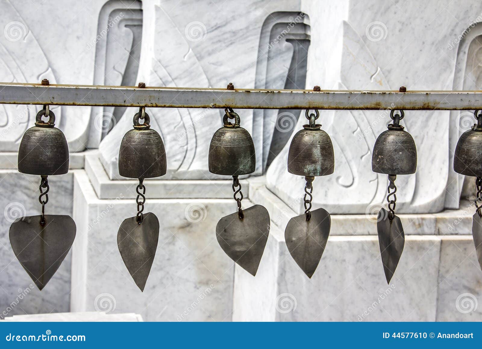 Prayer bells stock photo. Image of buddha, religious - 44577610