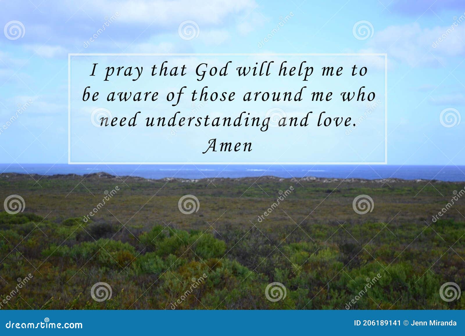 Prayer Quote with Blurred Ocean View Image. Prayer Quote Concept Stock ...