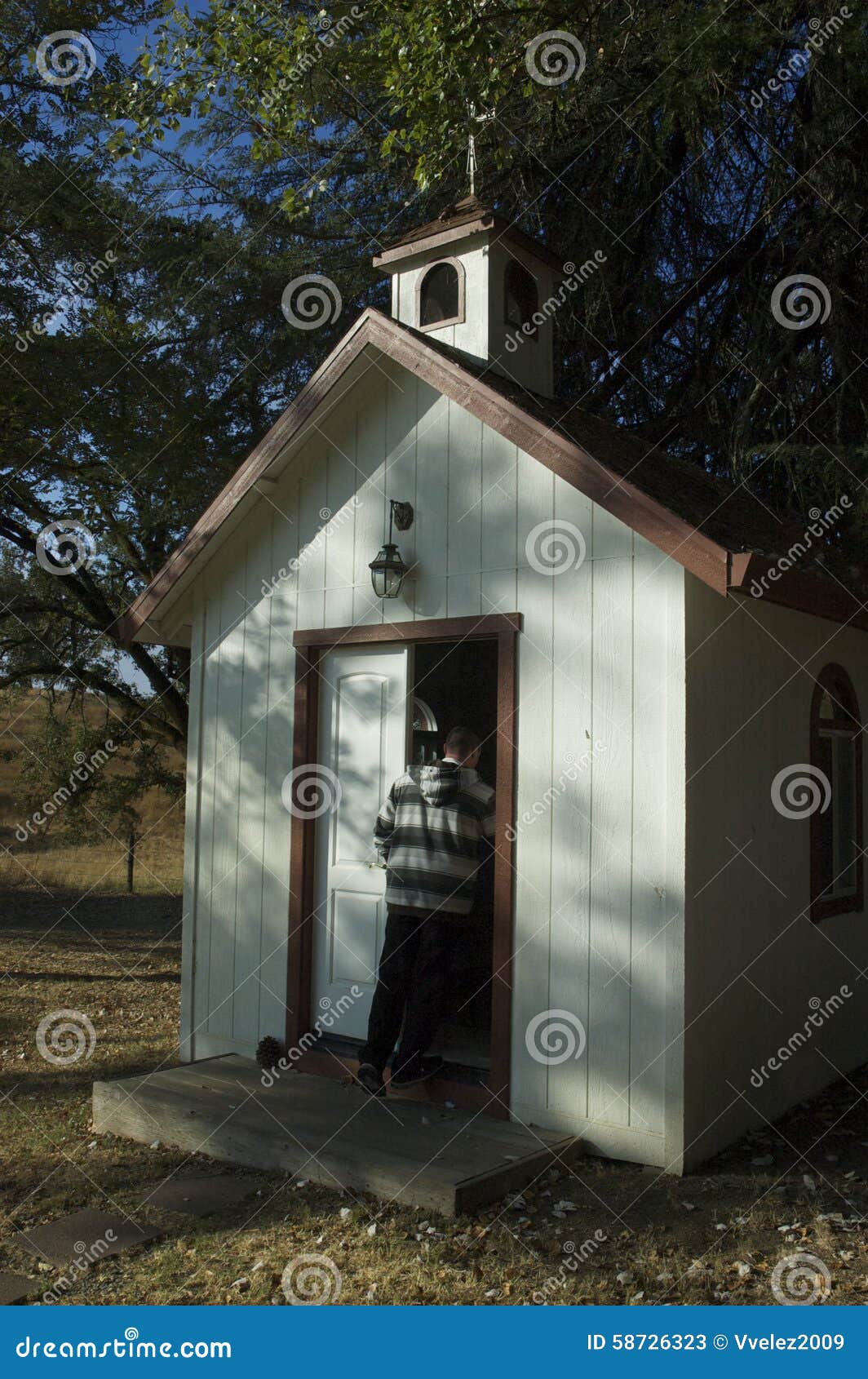 Prayer Chapel stock image. Image of prayer, paneling - 58726323