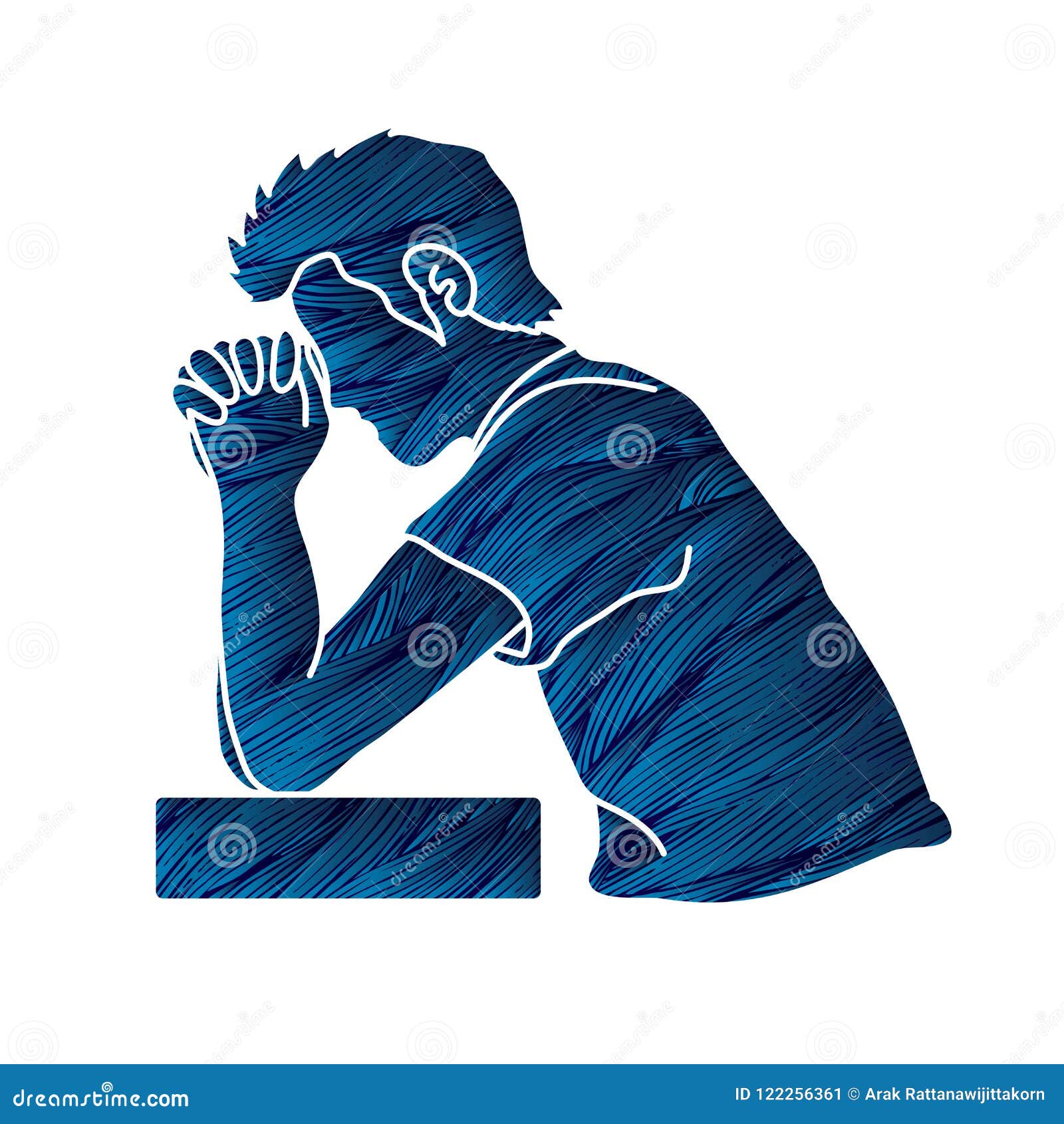 Prayer, Christian Praying Action Stock Vector - Illustration of ...