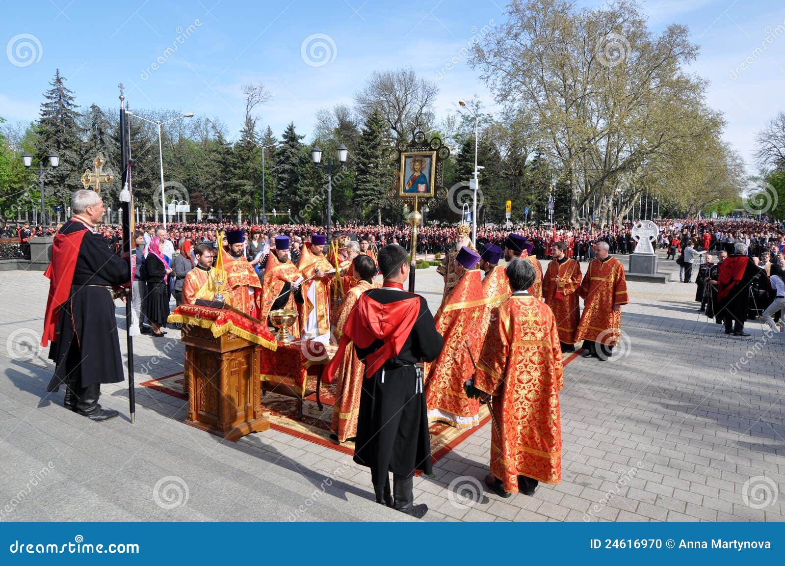Prayer before the Cossack Parade on April 21, 2012 Editorial Image ...