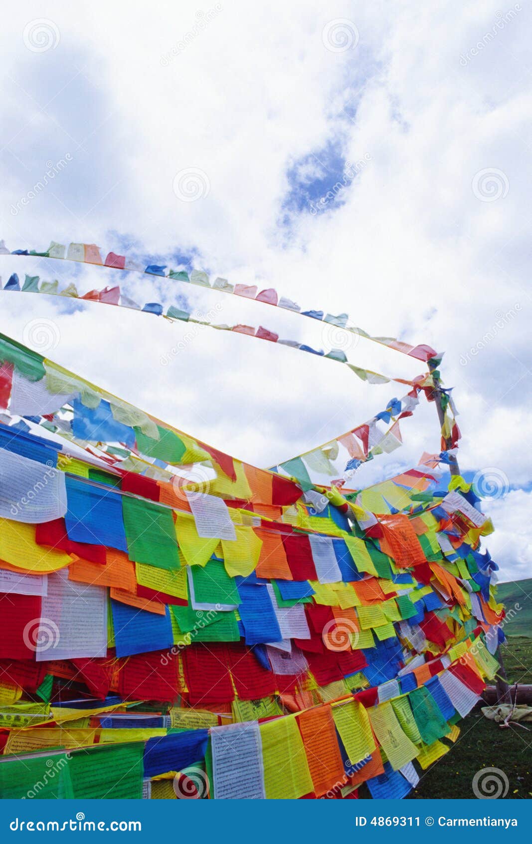 Prayer Flags And Temple Stock Image | CartoonDealer.com #5593975