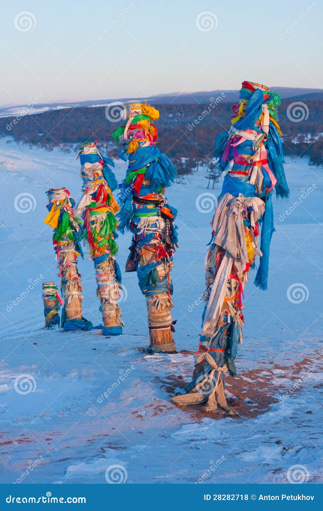 Prayer Flags on Mount Shaman Stock Photo - Image of lake, baikal: 28282718
