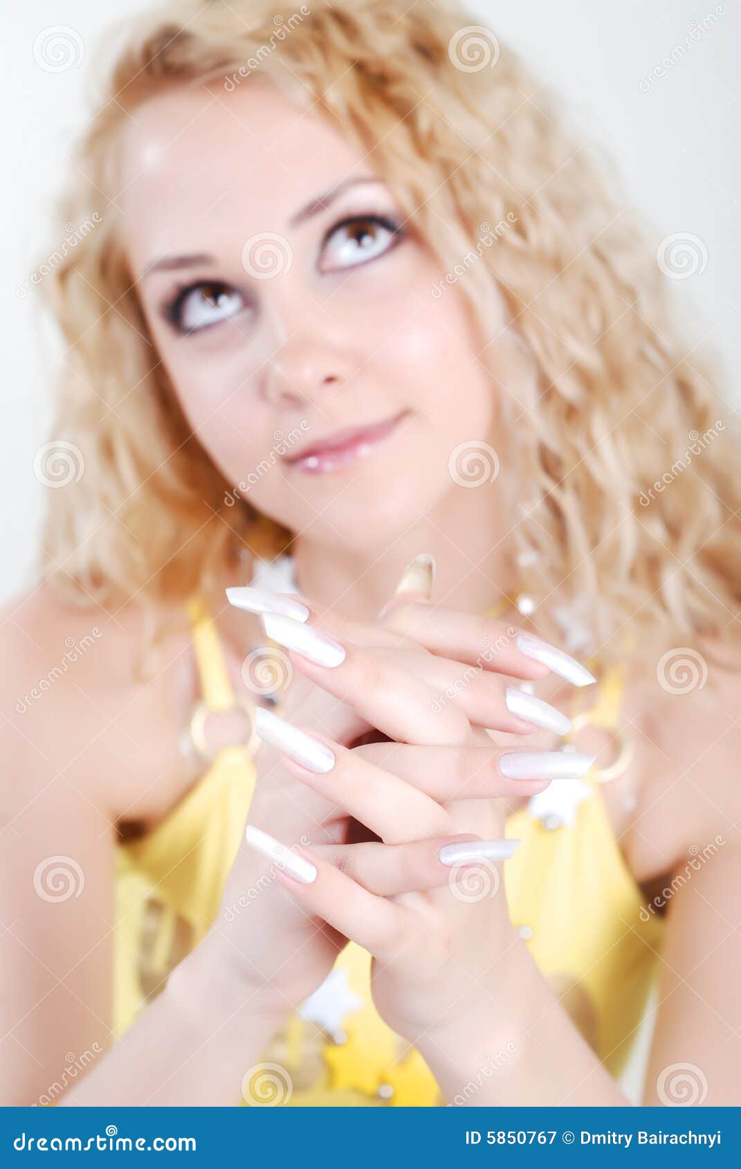 Prayer girl stock image. Image of close, white, blurred - 5850767