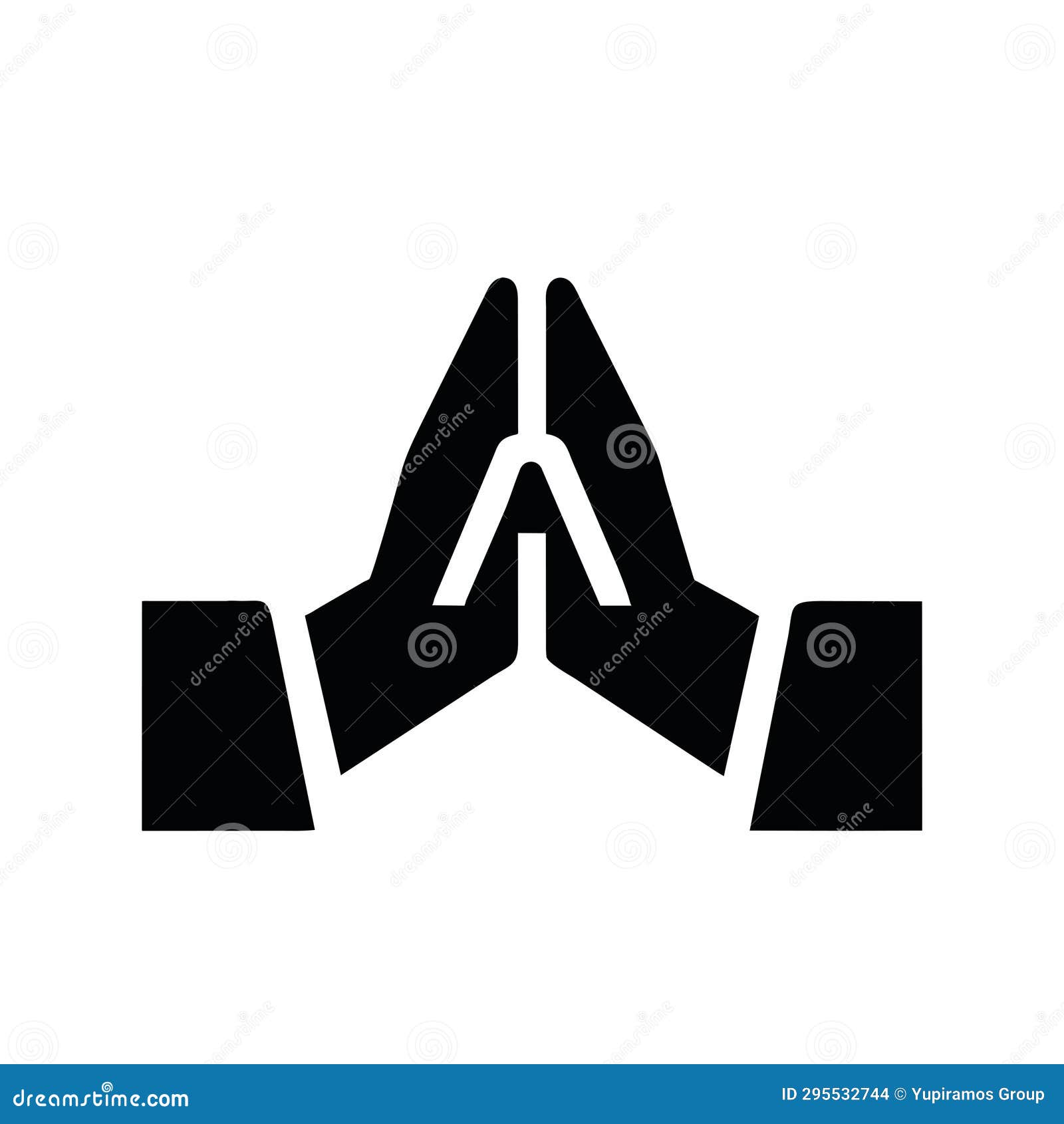 Prayer hands icon stock vector. Illustration of religion - 295532744