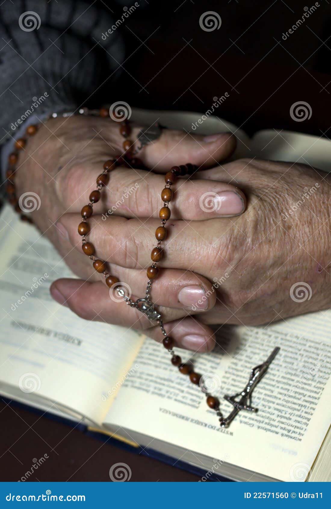 Prayer hands with rosary stock photo. Image of jesus - 22571560