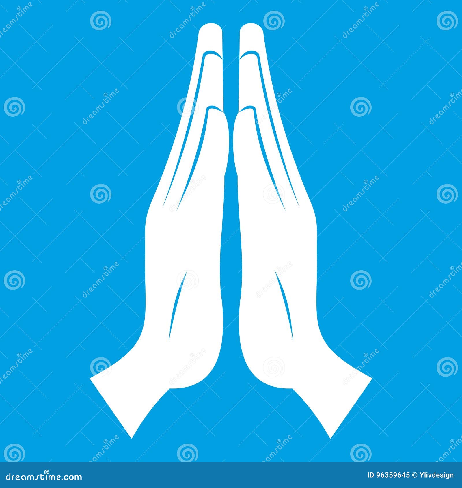 Prayer icon white stock vector. Illustration of church - 96359645