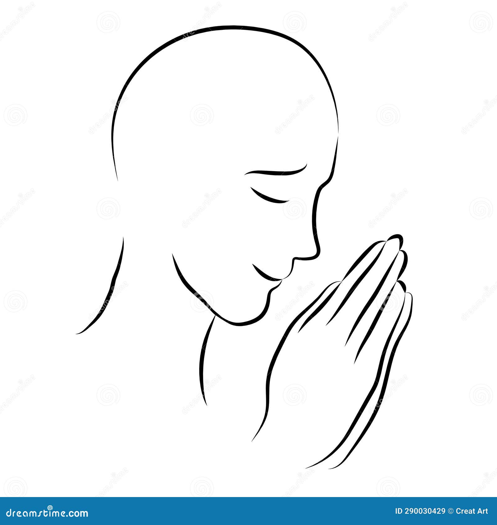 Prayer illustartion vector stock vector. Illustration of creative ...