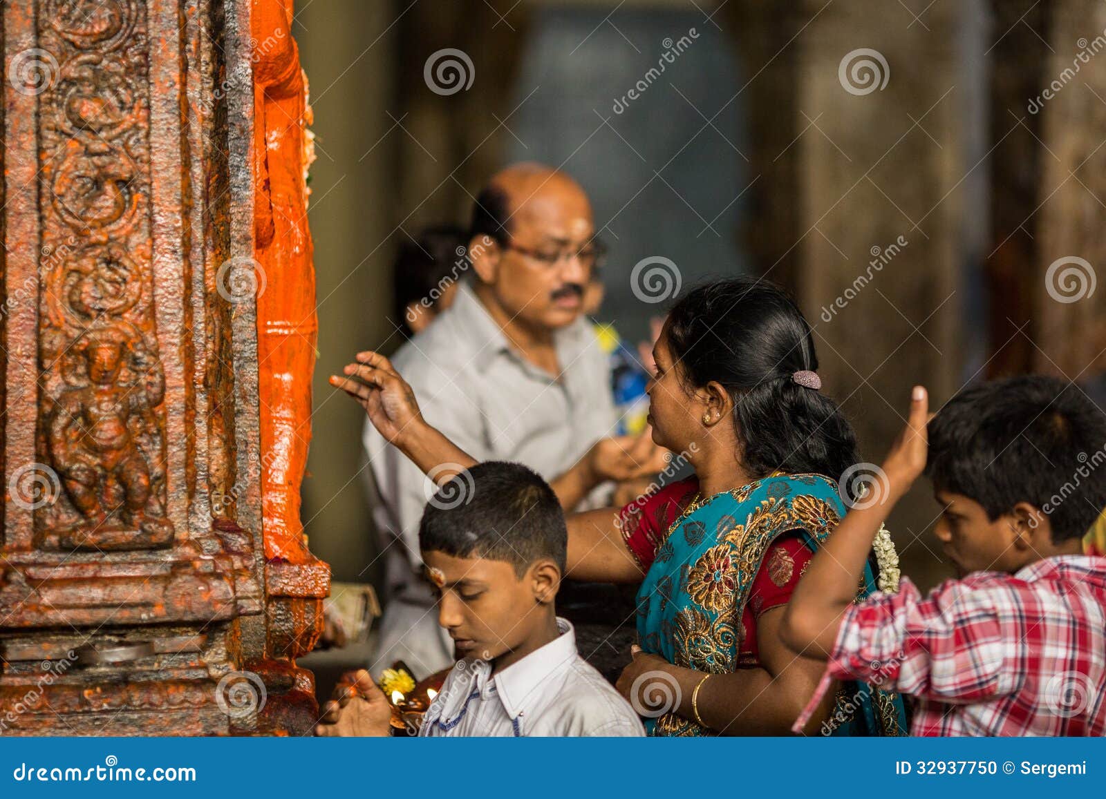 A Prayer in the Indian Temple Editorial Image - Image of ethnicity ...