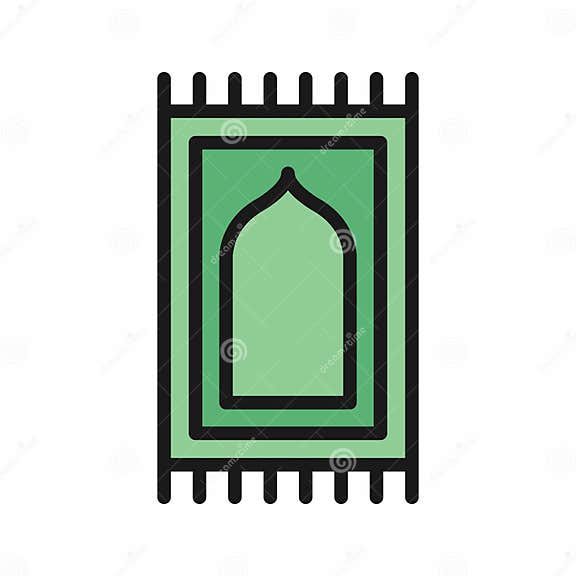 Prayer Mat Icon Vector Image. Stock Illustration - Illustration of ...
