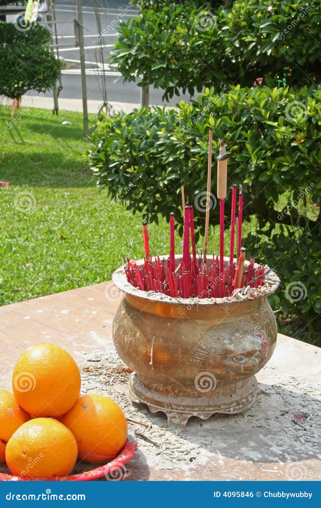 Prayer offering items stock photo. Image of burning, taoism - 4095846